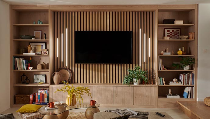 Cream and Walnut Modern Living Room Furniture | Harmony | Sharps