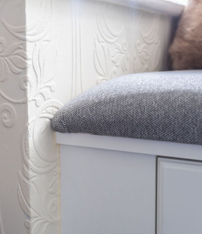 Bay window with seat pad | Sharps