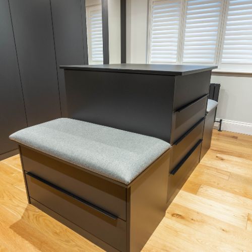 Creating a modern and sleek dressing room in graphite | Sharps