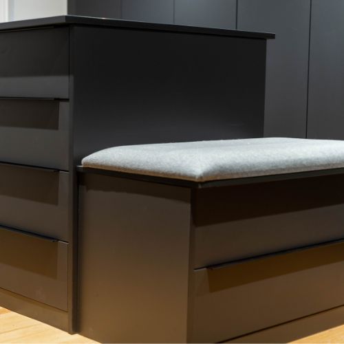 Creating a modern and sleek dressing room in graphite | Sharps