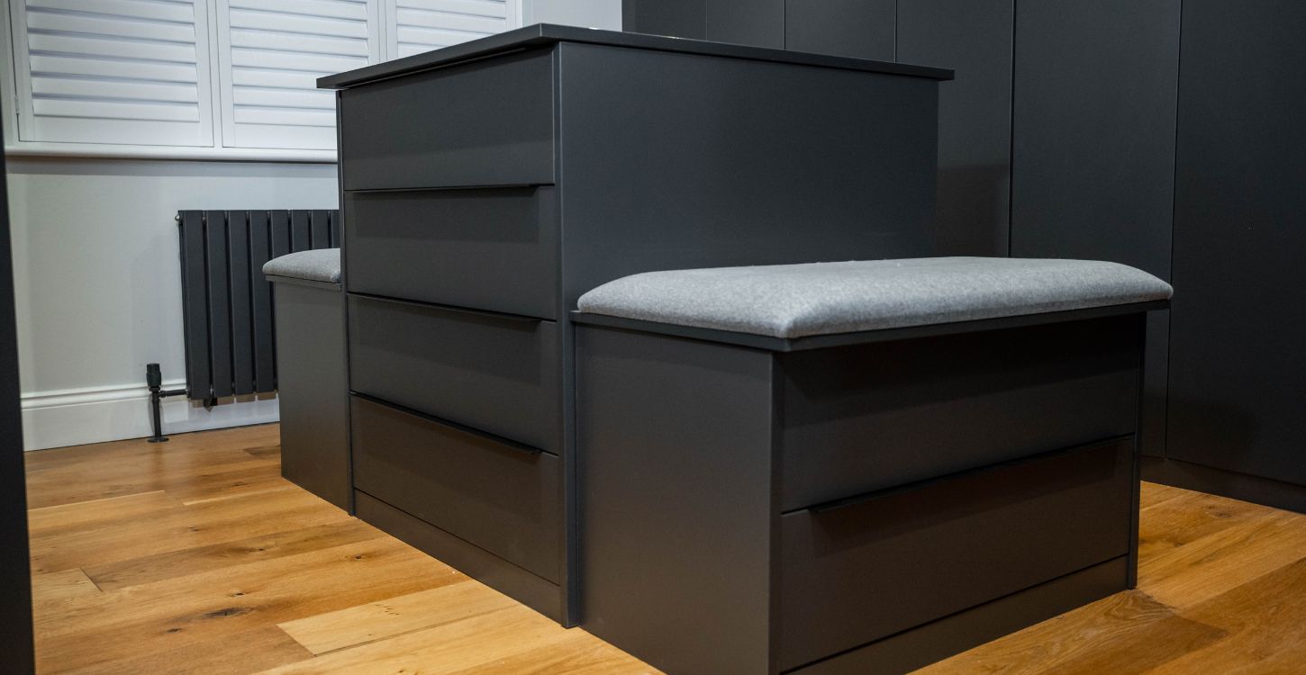 Creating a modern and sleek dressing room in graphite | Sharps