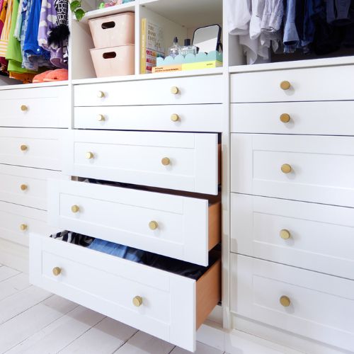 Designing Gemma Gear’s perfect walk-in wardrobe