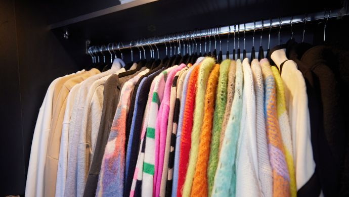 Dilly Carter’s beautifully organised dressing room