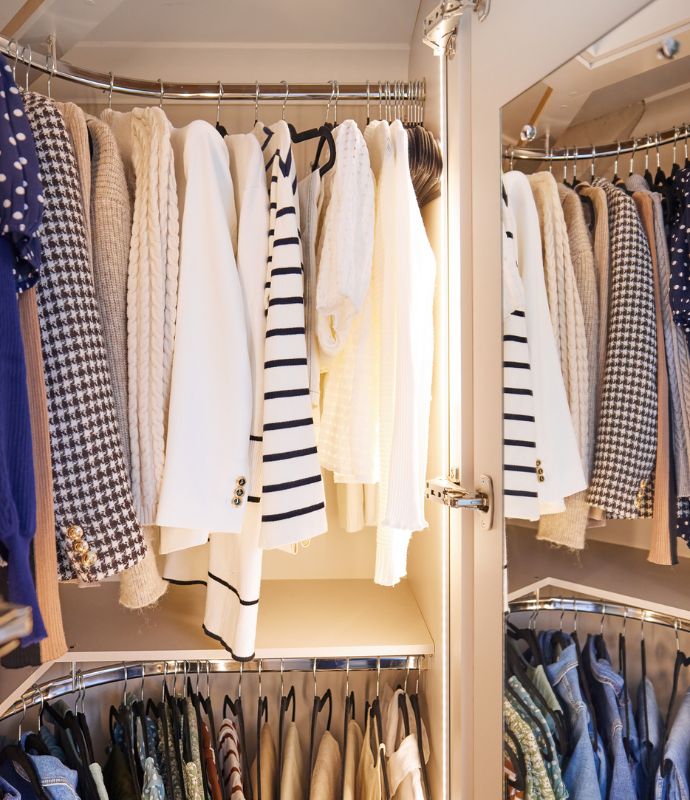 Dominique Geddes’ clever corner wardrobe | Sharps
