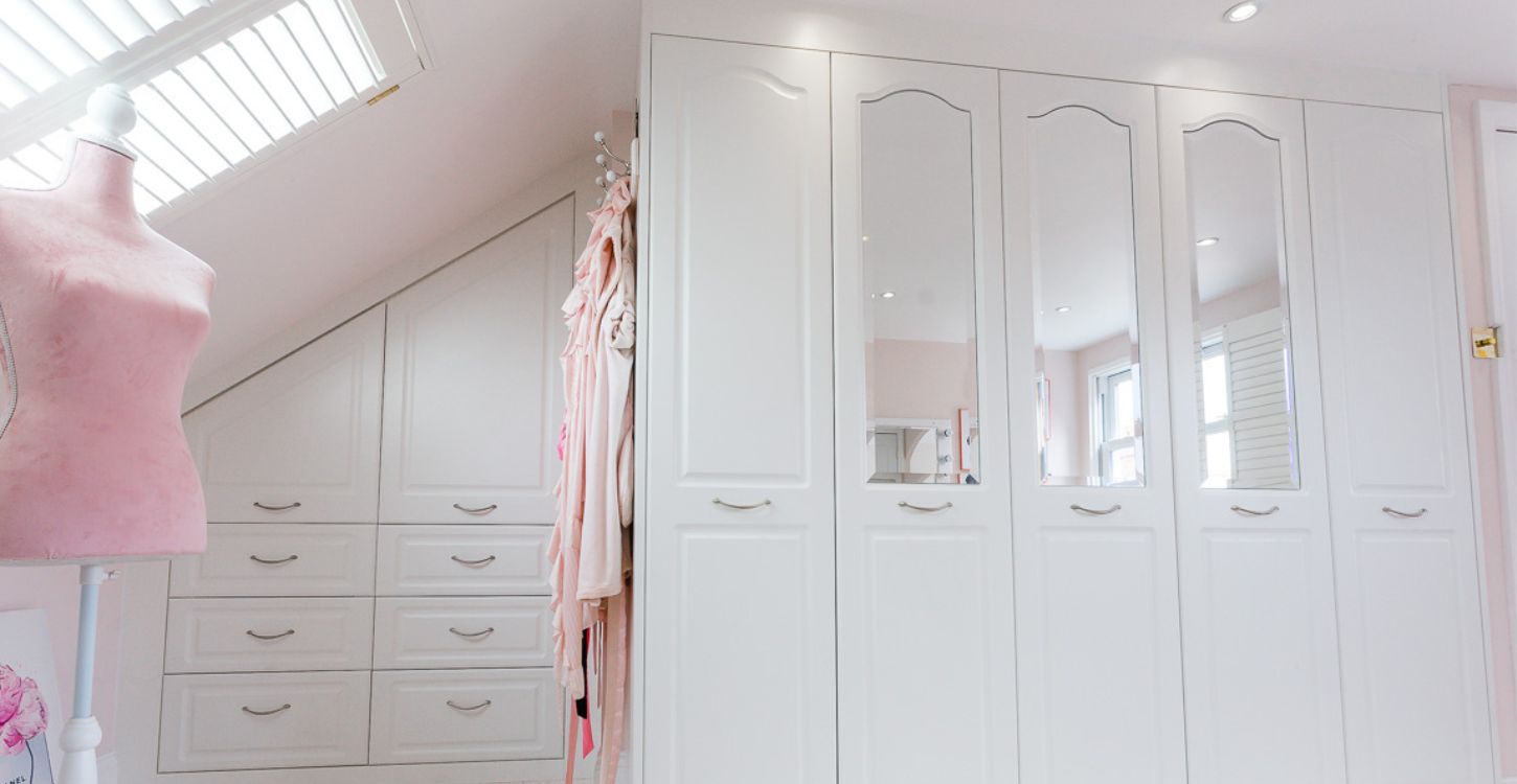 Freddy’s luxurious bedroom and dressing room in her loft conversion