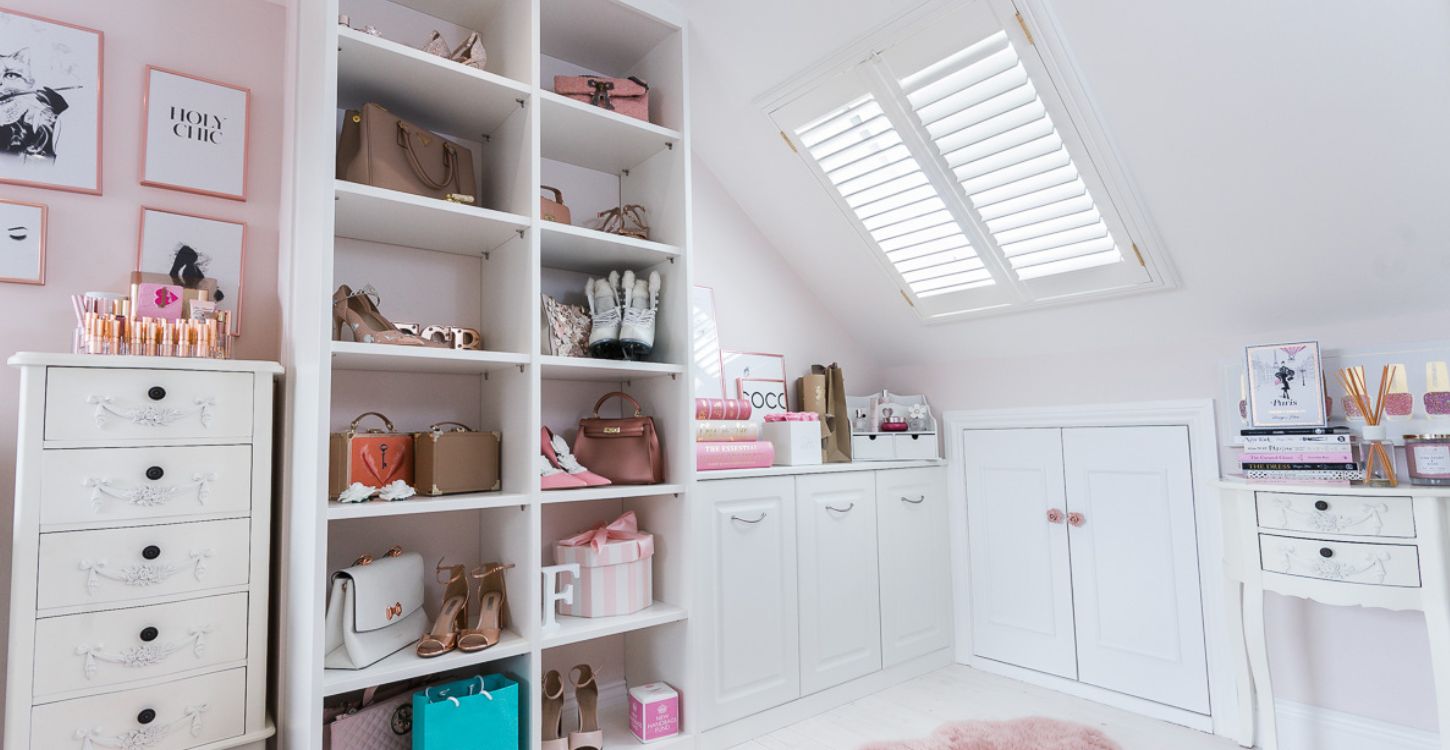 Freddy’s luxurious bedroom and dressing room in her loft conversion