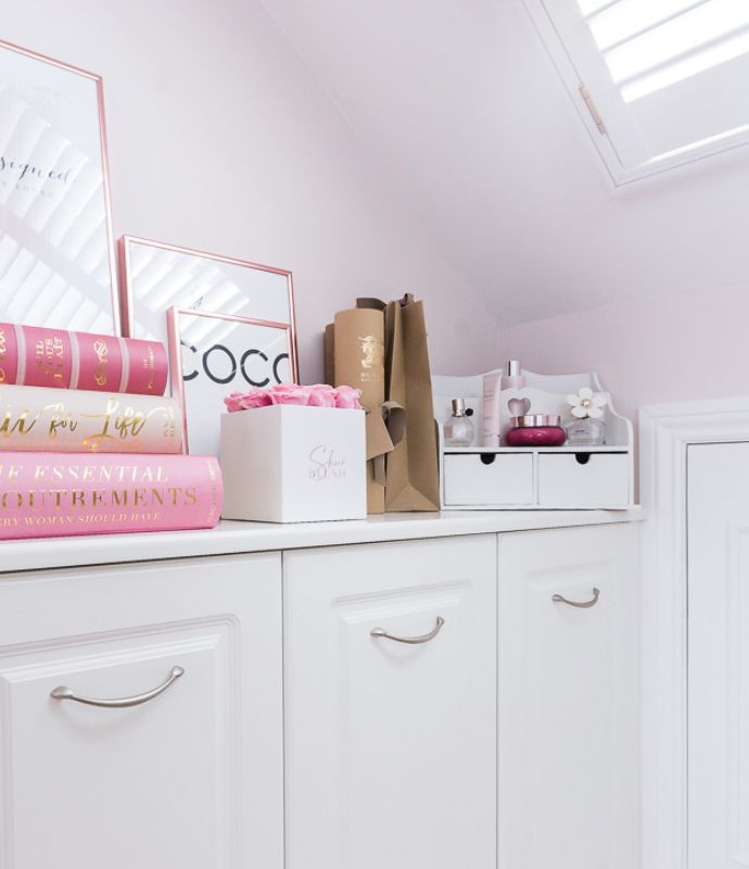 Freddy’s luxurious bedroom and dressing room in her loft conversion