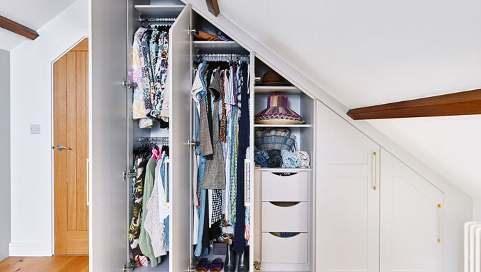 How to maximise wardrobe space for sloped ceilings | Sharps | Sharps