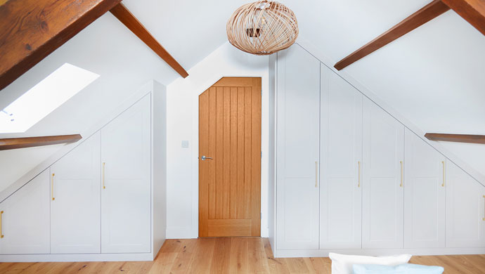 How to maximise wardrobe space for sloped ceilings | Sharps