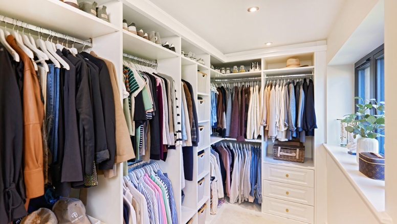 Kristy Green’s walk-in wardrobe is pure elegance