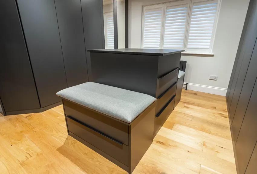 Modern Graphite Dressing Room | Sharps