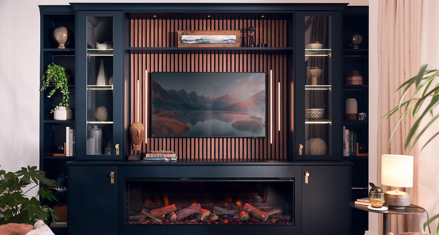 Say hello to bespoke media units with integrated fires | Sharps