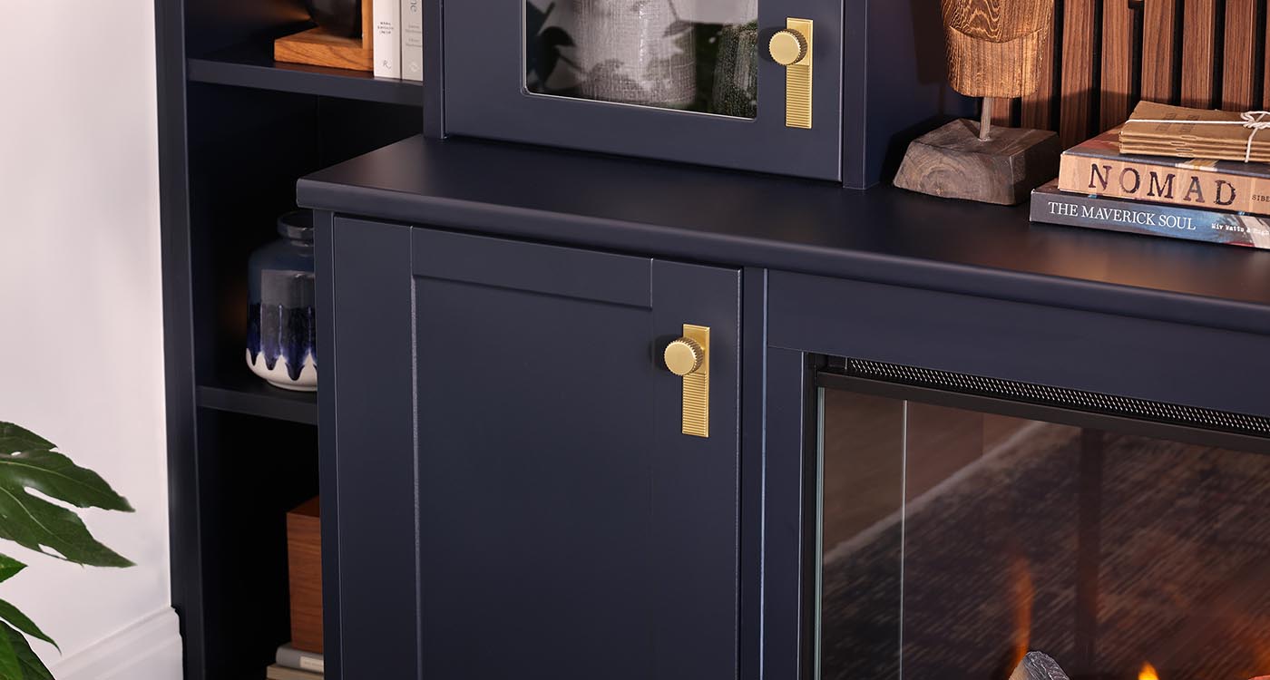 Say hello to bespoke media units with integrated fires | Sharps