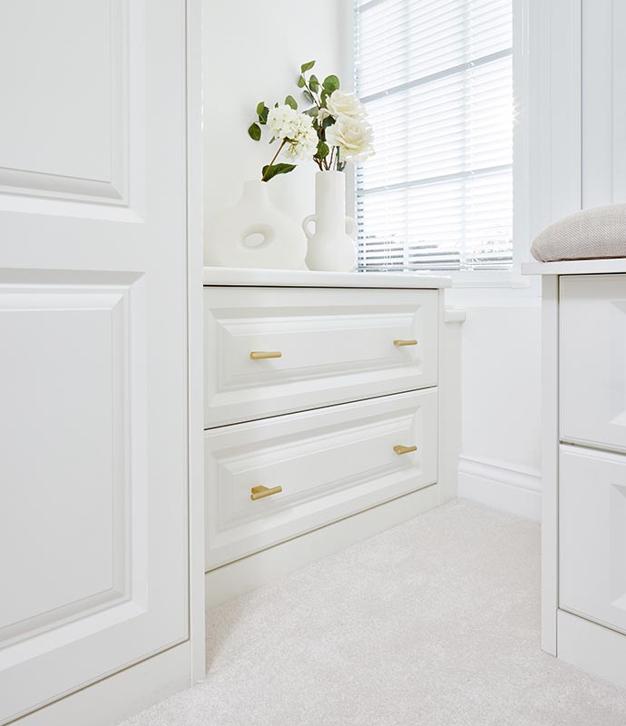 Spare Room Transformed Into Luxury Neutral Dressing Room | Sharps