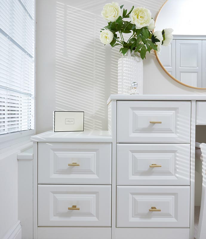 Spare Room Transformed Into Luxury Neutral Dressing Room | Sharps