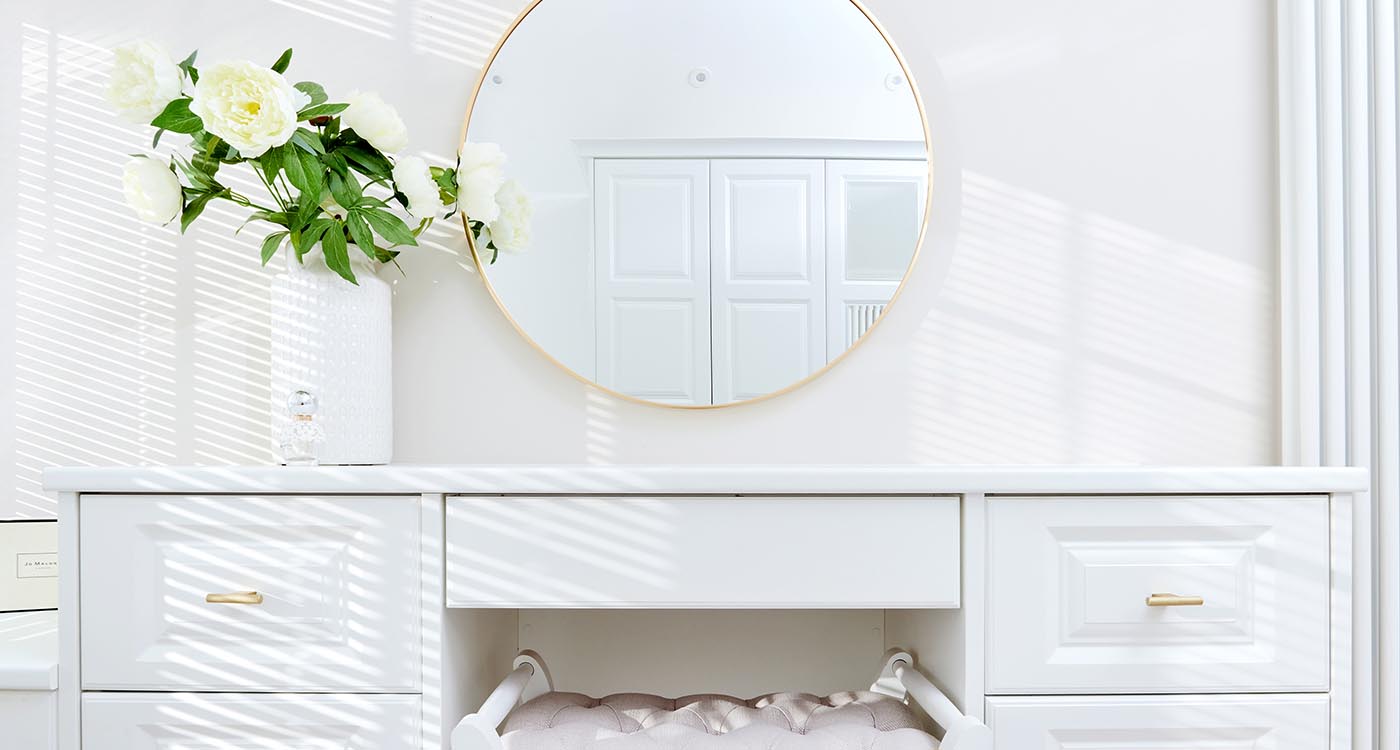 Spare Room Transformed Into Luxury Neutral Dressing Room | Sharps