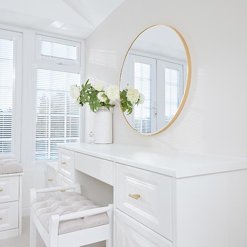 Spare Room Transformed Into Luxury Neutral Dressing Room | Sharps