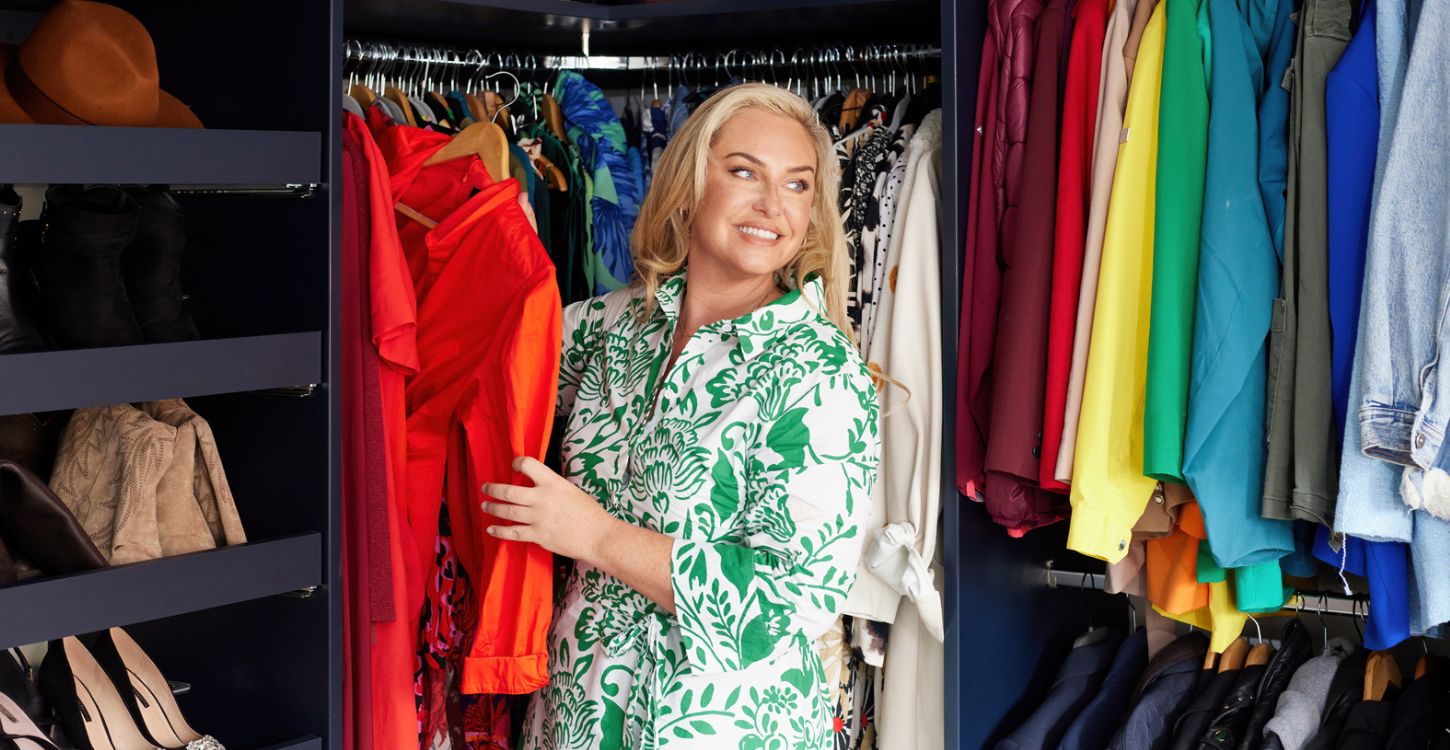 Stunning blue walk-in wardrobe for TV Presenter Josie | Sharps