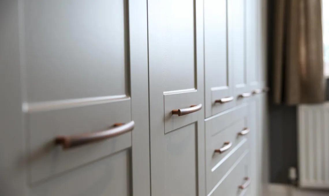 Stunning grey and copper dressing room transformed | Sharps