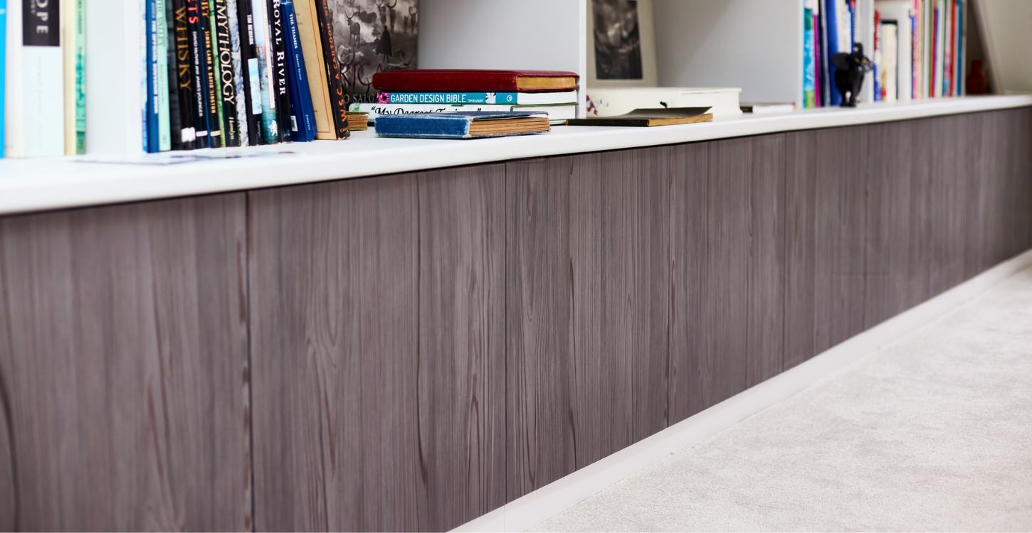 Tailor-made bookcase for a loft reading room | Sharps