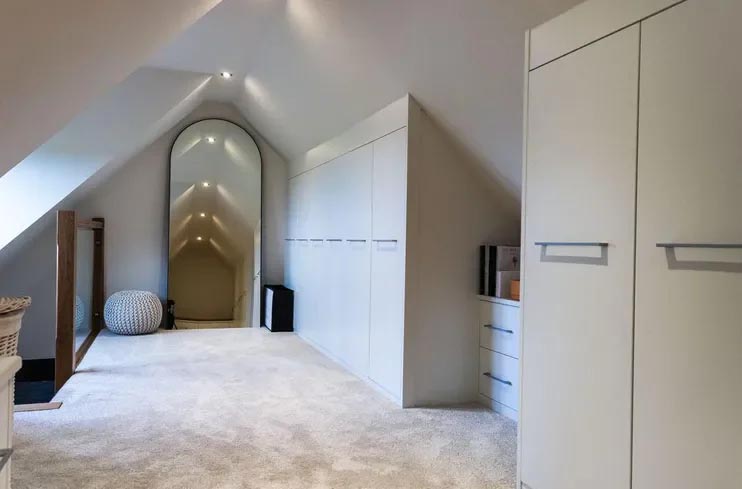 Taking beautiful storage space to another level in an awkward loft ...