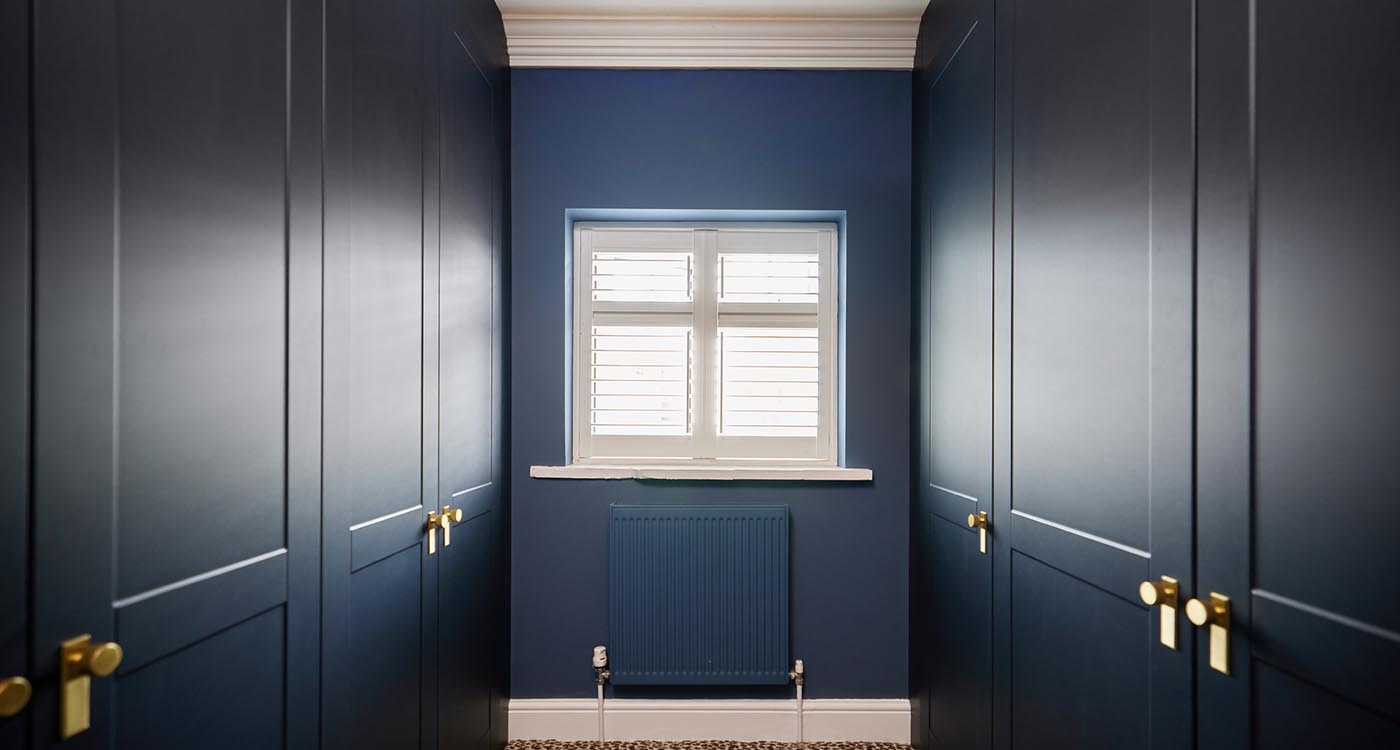 Blue Fitted Wardrobes | Bespoke Bedroom Storage | Sharps