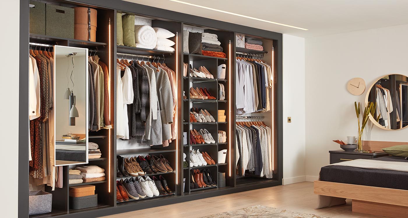 Graphite | Dark Wood Fitted Wardrobes | Bespoke Furniture | Sharps