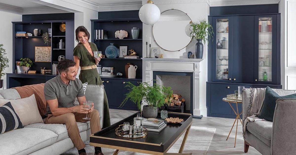 Stylish Living Room Fitted Furniture and Storage | Manhattan | Sharps