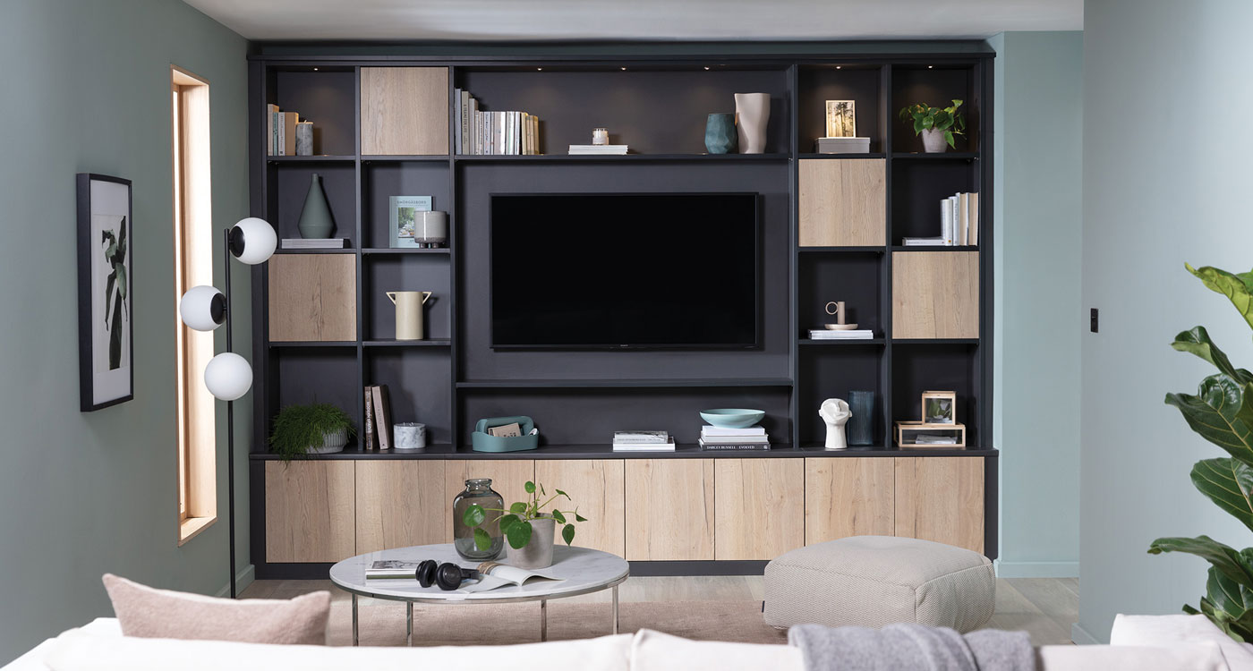 Stylish Living Room Fitted Furniture and Storage | Manhattan | Sharps